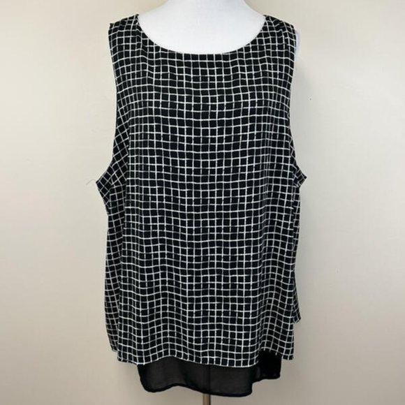torrid | Tops | Torrid Plus Size 3 Black White Layered Split Back ...